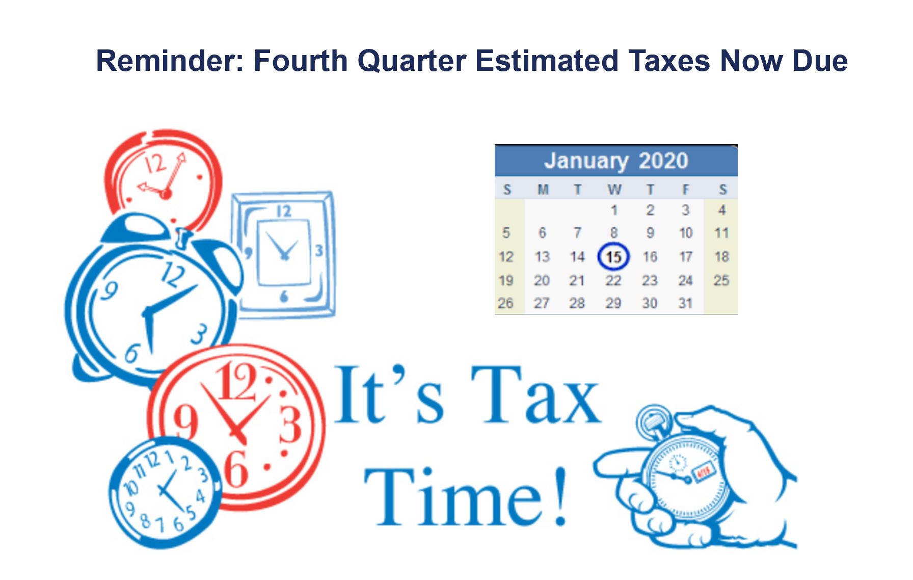 Q4 Estimated Tax Due day – Velisa Bookkeeping Services LLC